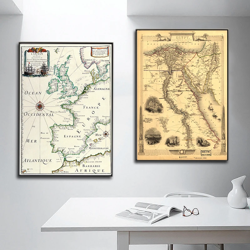 Old Nautical World Map