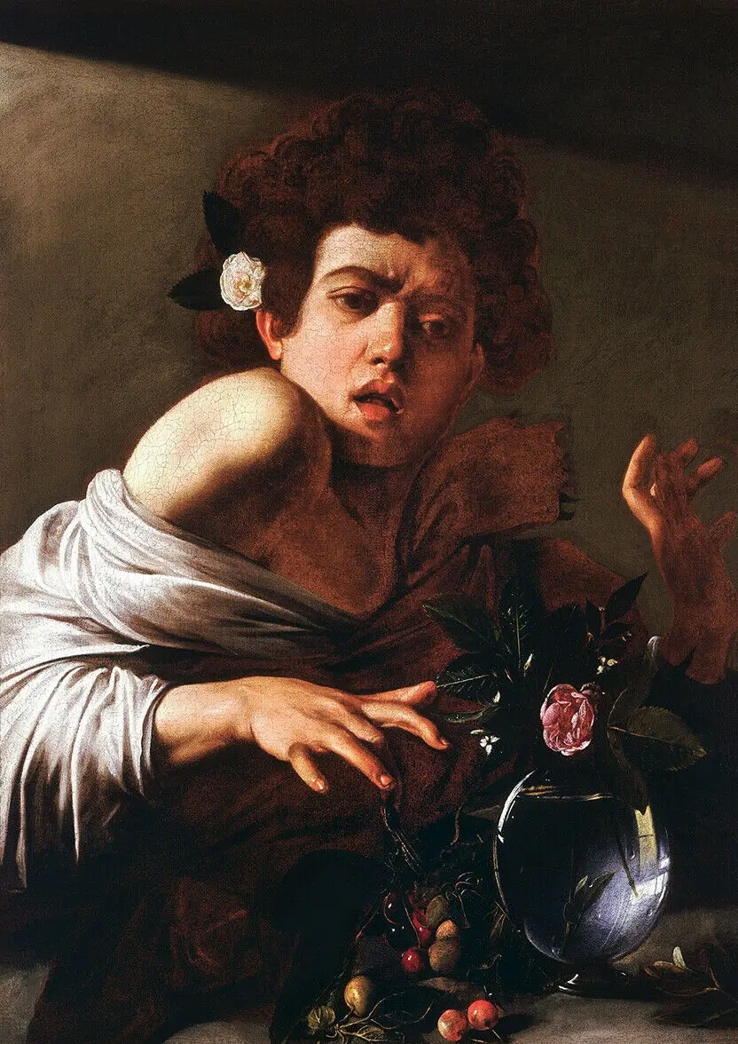 Caravaggio: Boy Bitten By A Lizard Oil Paintings Canvas Art Prints Wall ...