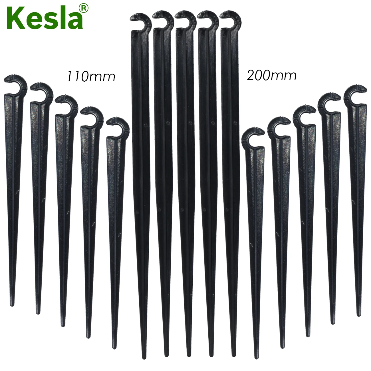 KESLA 50PCS 11cm 20cm 1/4'' Fixed Stake Support Holder for 4/7mm ...
