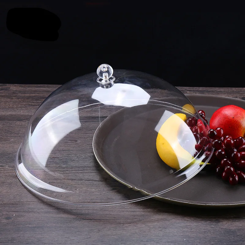 PC-Acrylic-Transparent-Food-Cover-Dust-Cover-Circle-Plastic-Vegetable ...