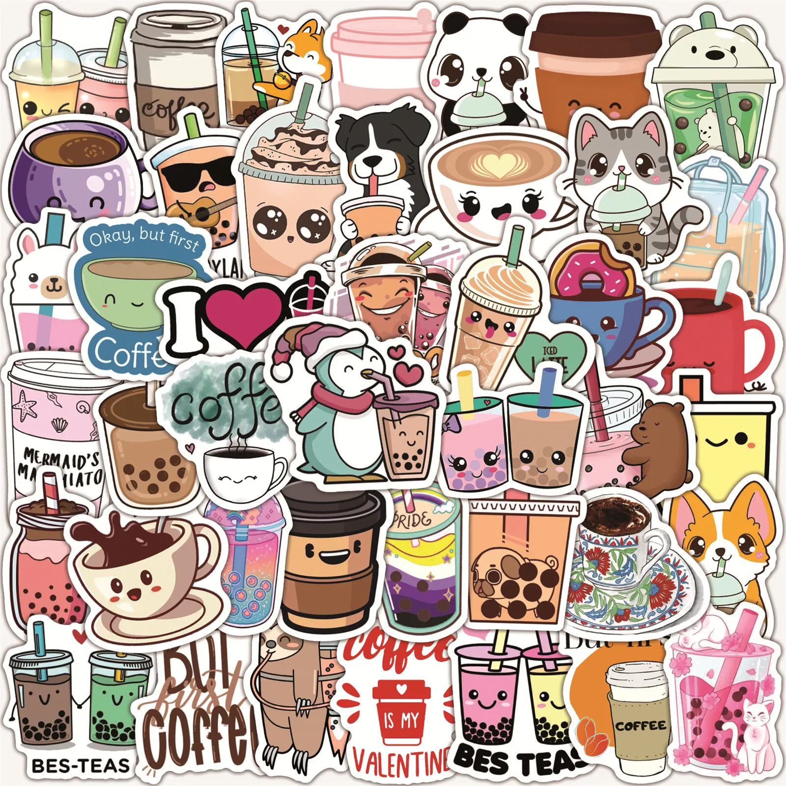 Boba sticker pack Paper & Party Supplies Stickers, Labels & Tags etna ...