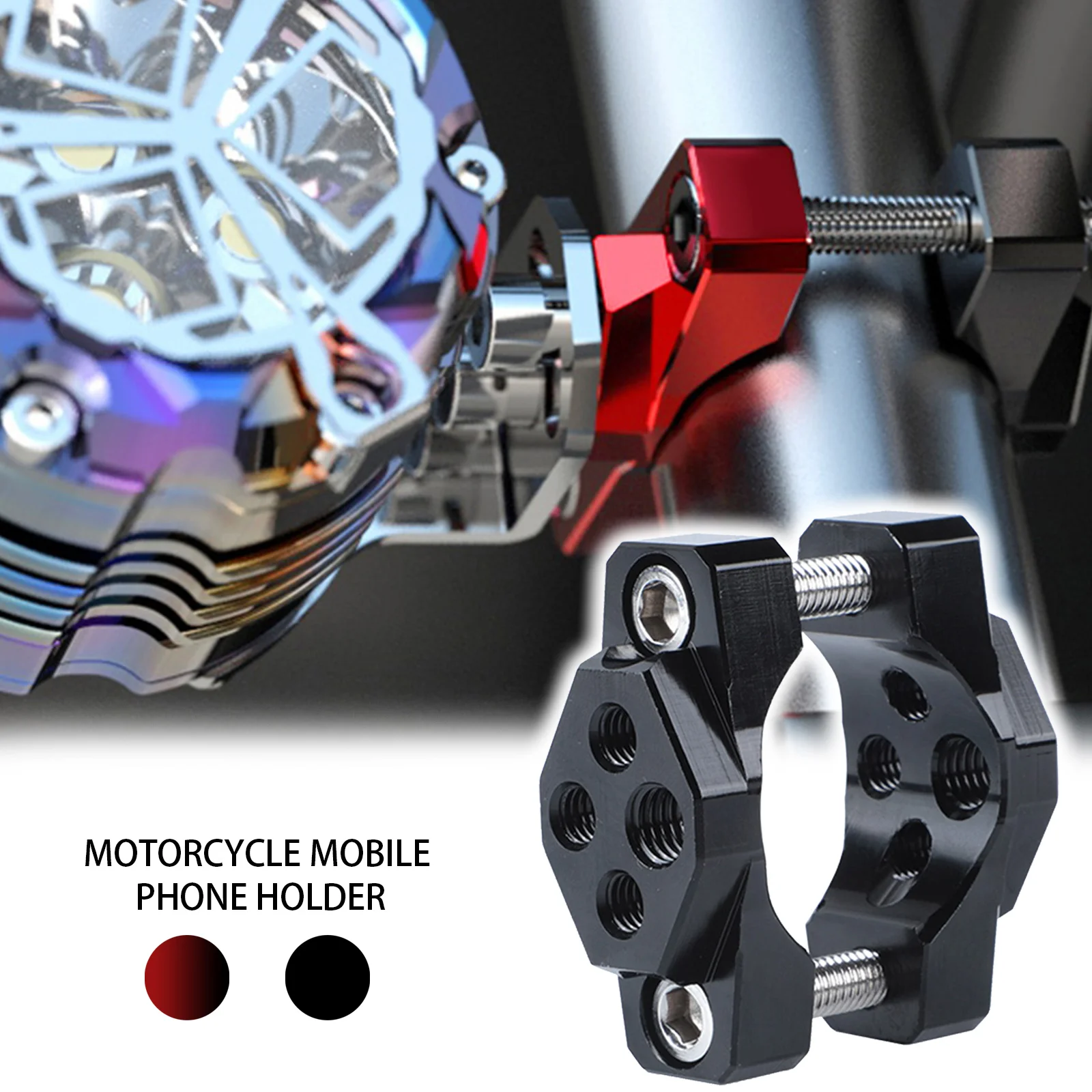 Motorcycle Stent 7-32mm Bracket Bumper Clamp Auxiliary Spotlight Clip ...