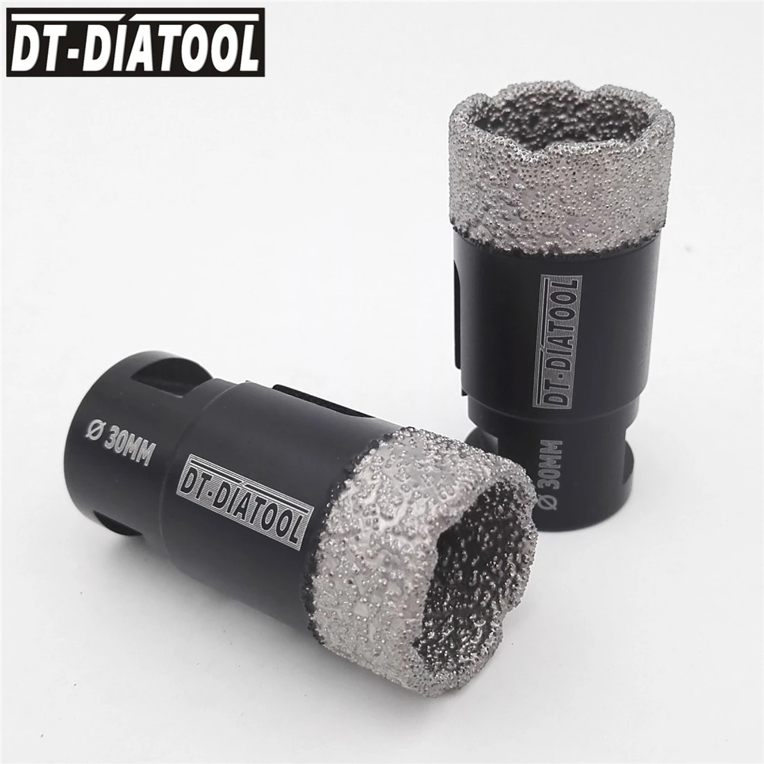 DT DIATOOL 2pcs M14 Dia 30mm Dry Vacuum Brazed Diamond Drill Core Bits ...