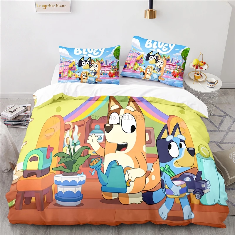 Other Home & Living - Home Textile Cartoon Bluey Dog Family Printed ...