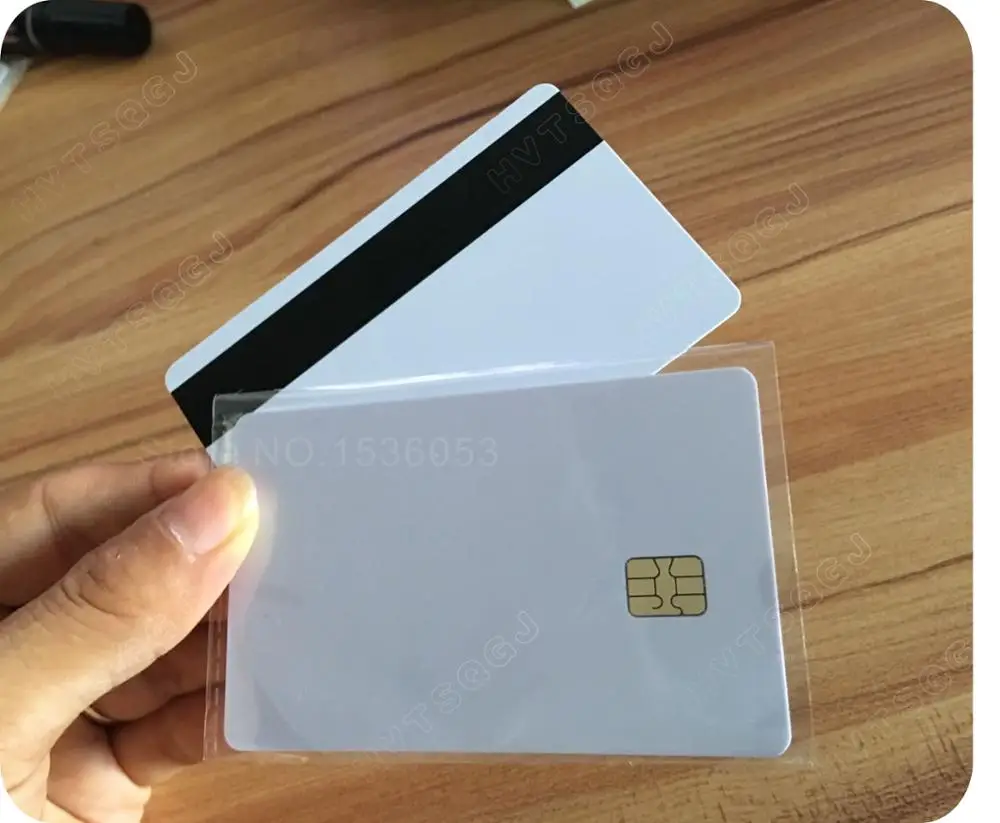 Kiváló Minőségű 10Db Üres Fehér Ic Kártya / Sle 4442 Chip Contact Smart ...