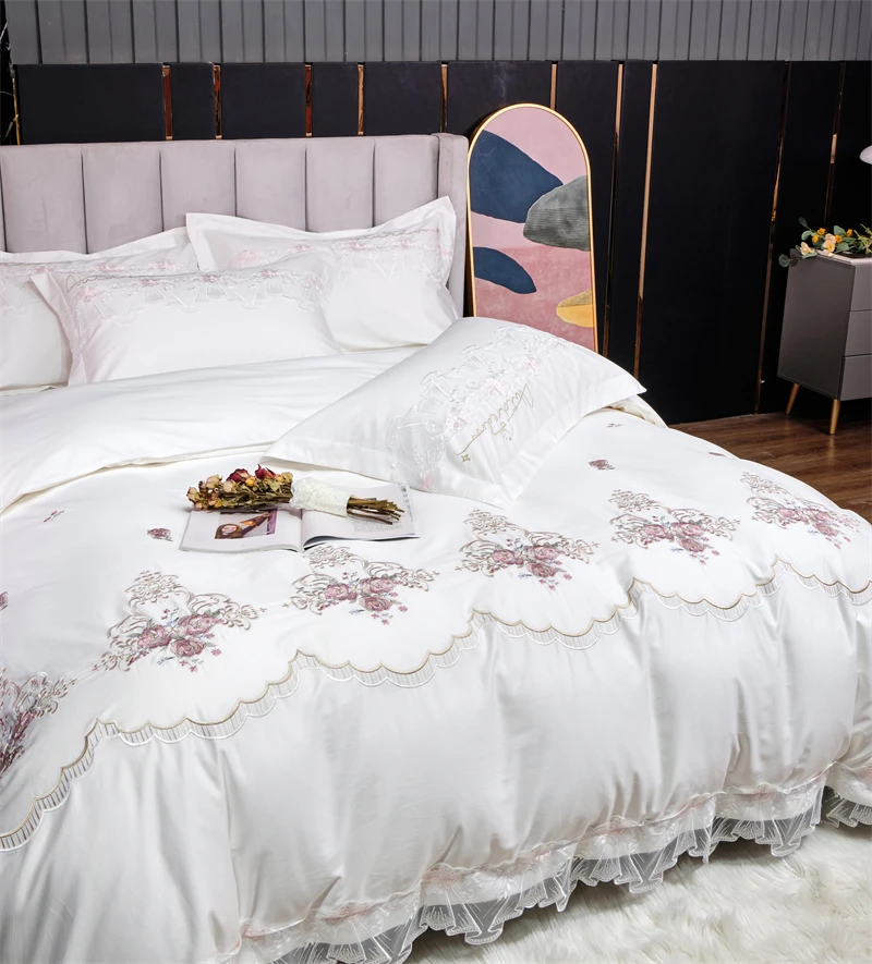 Ribbon Embroidery Designs For Bed Sheet