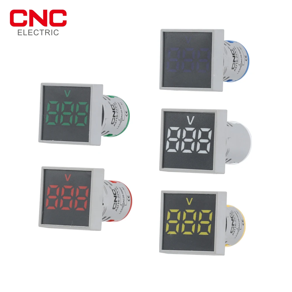CNC-1PC-AD16-22VS-Mini-Indicator-Voltmeter-22MM-AC-20-500V-Square-Panel ...