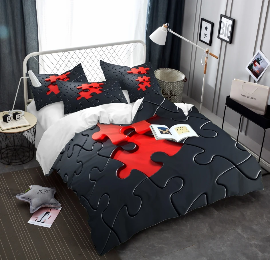 Jigsaw-Puzzle-Bedding-Set-Bedspread-Single-Twin-Full-Queen-King-Size ...