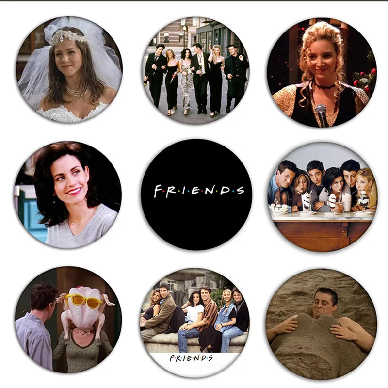 Insignias-cl-sicas-de-la-serie-de-TV-Friends-pines-de-broche-Vintage ...