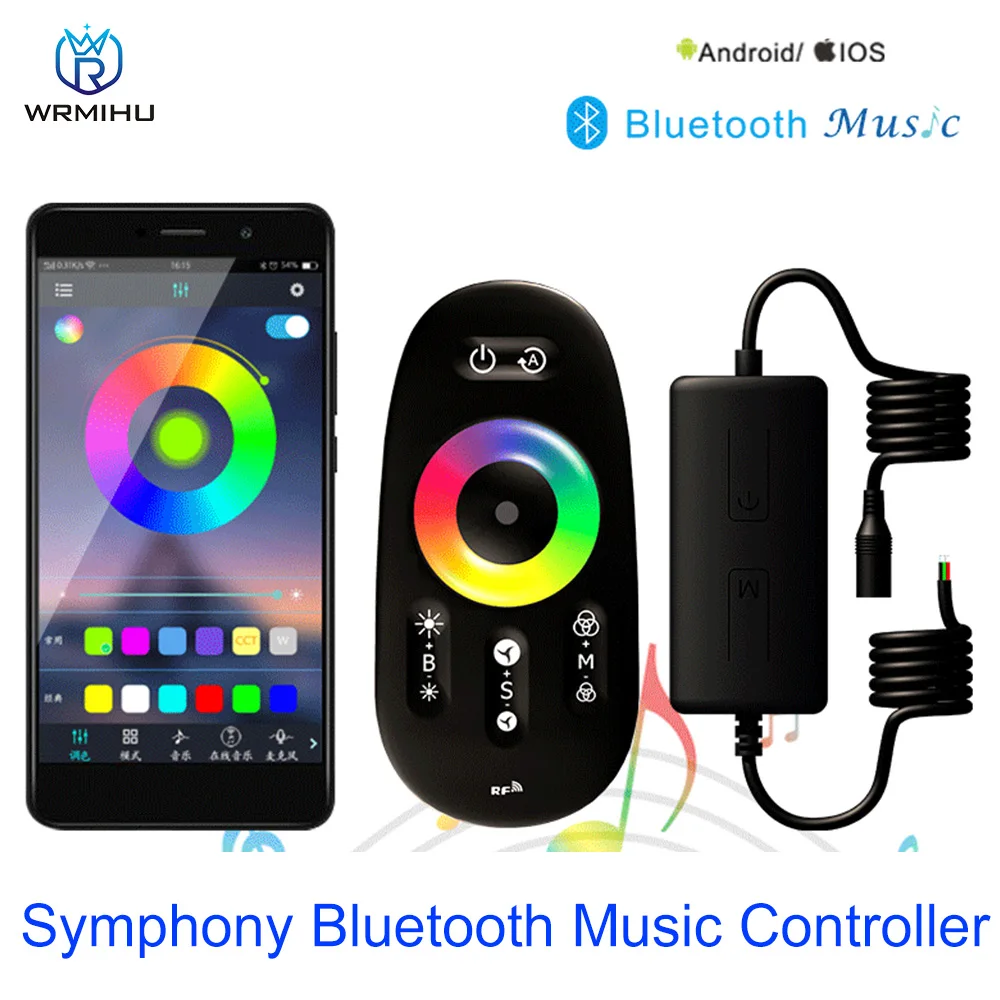 DC5 24V Mini RGB Touch Music Symphony Controller RF Remote Smart APP Control Suitable For 2812 ...