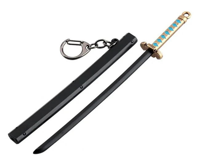 Mini Anime Demon Slayer Sword Keychain Cosplay Katana Nezuko Zenitsu ...