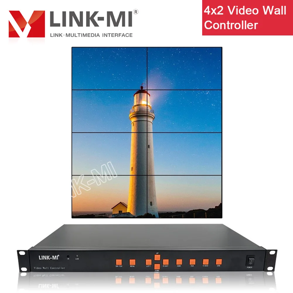 Link-mi 8-port Video Wall Controller 2x4 4x2 3x2 2x2 Hdmi Vga Usb Av ...