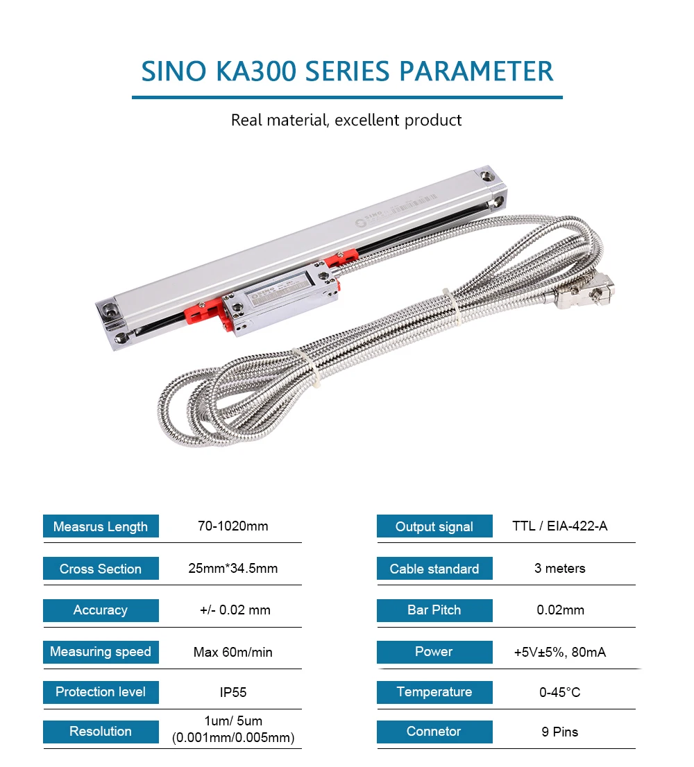 Sino SDS6-3V digital readout DRO kit + 3 pcs KA300 linear scale linear encoder | eBay