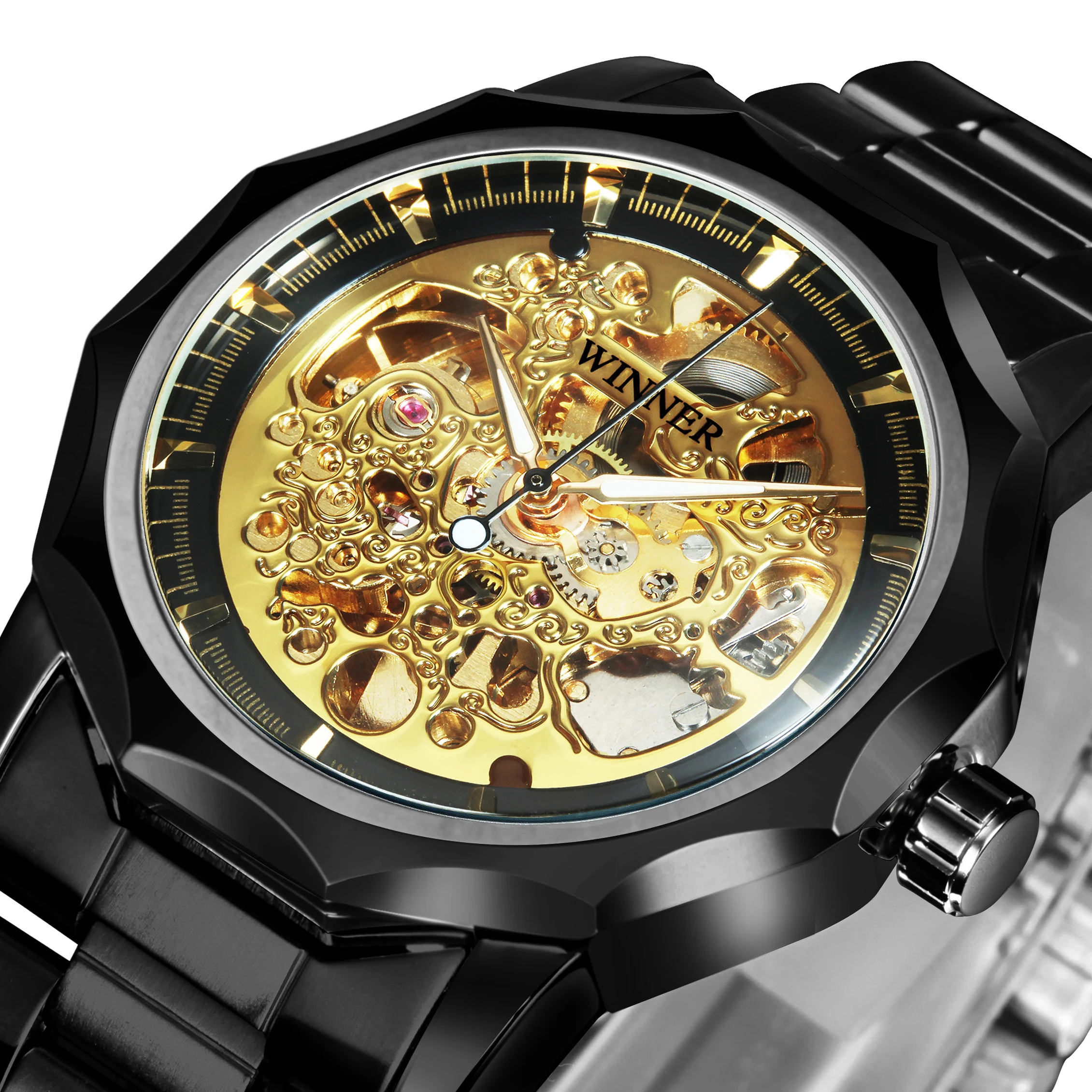 Men's Automatic Mechanical Watch | Automatic Skeleton Watch | Winner ...