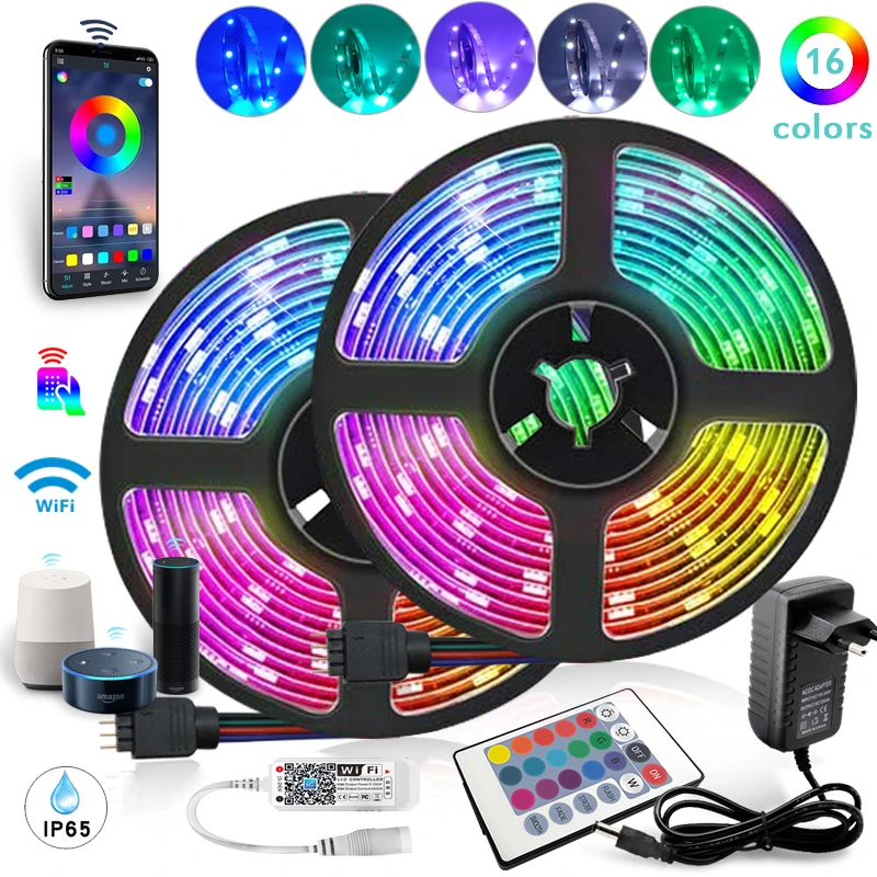 LED Strip DC 12V SMD 5050 Flexible Diode Ribbon Tape RGB 2835 ...