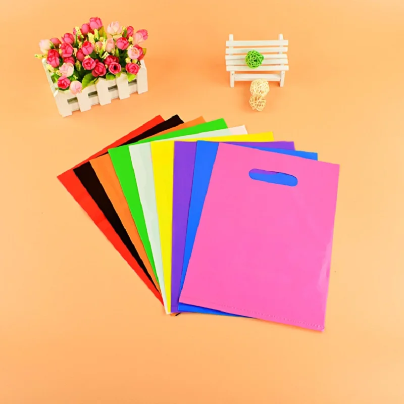 Plastic Packaging Package Gift Bags with Handles Poly Pouches Wedding ...