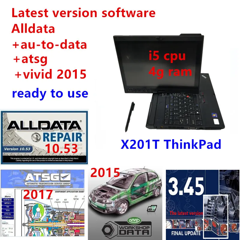 2020 Auto repair software installed X201T i5 cpu 4g ram Thinkpad ...