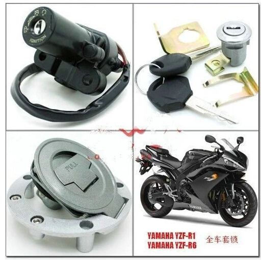 Ignition-Switch-Gas-Cap-Seat-Key-Lock-Set-For-Yamaha-YZF-R1-R6-1992 ...