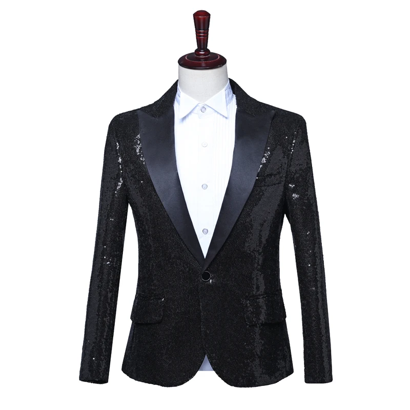 Singer Black Blazer Men Bleiser Masculino Men Suit Jacket Blezer ...