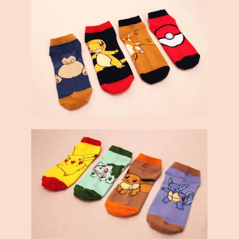Anime Pokemon Pikachu Pocket Monster Cosplay Prop Ankle Socks Hose ...
