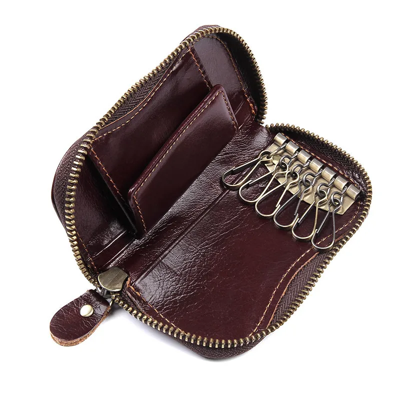 Genuine Leather Keycase Key Holder for car key bag cow leather coin ...