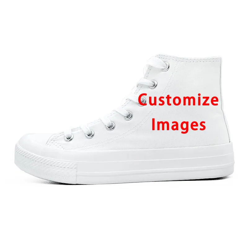Amy And Michael Custom White High Top Hand Painted Canvas Shoes ...