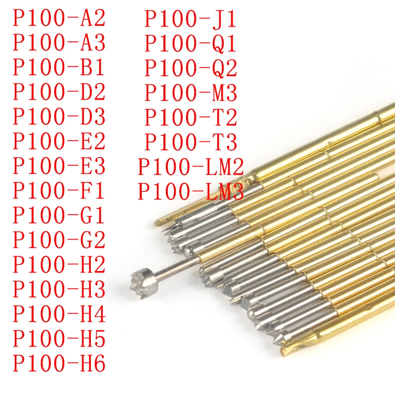 20pcs Test Probe P100 Retractable Spring Thimble P100-a2 A3 B1 D2 D3 E2 ...
