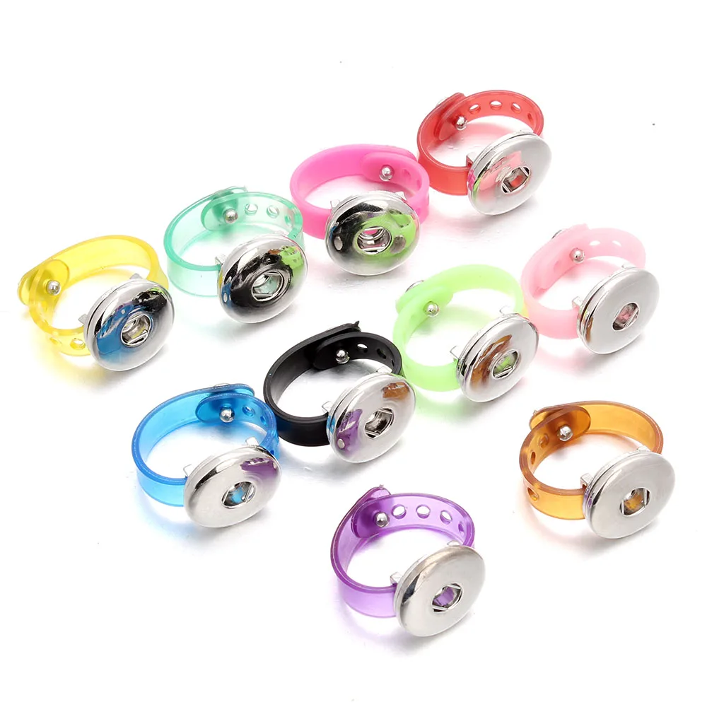 Silicone-Adjustable-Snap-Ring-Jewelry-DIY-18mm-snap-Button-Rings-Woman ...