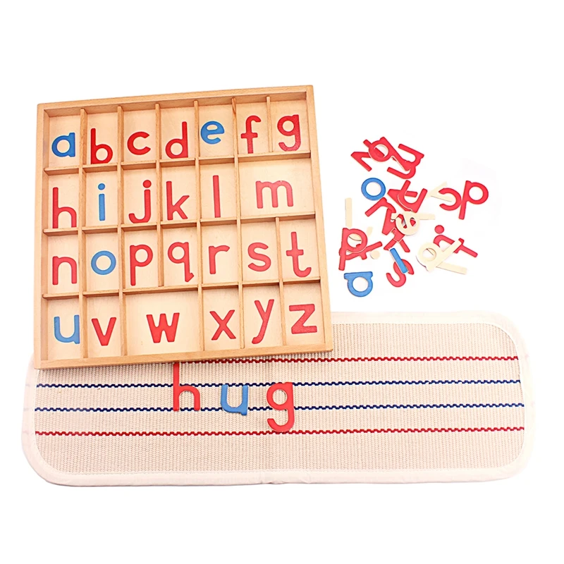 Montessori-Language-Toys-English-Alphabet-Blanket-Wooden-Movable ...