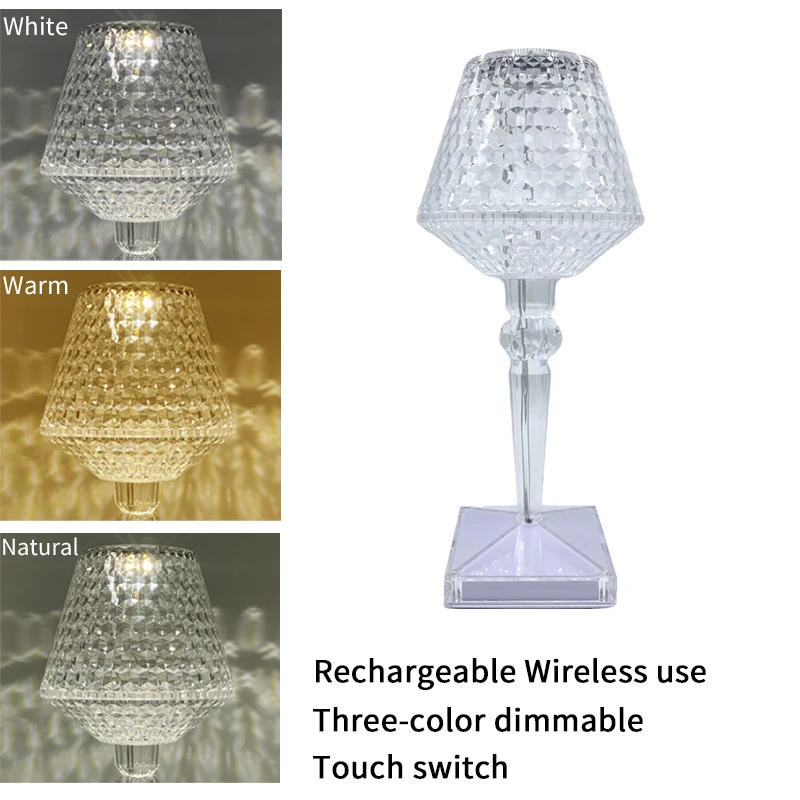 LED-Crystal-Projection-Desk-Lamp-USB-Charging-Diamond-Touch-Sensor ...