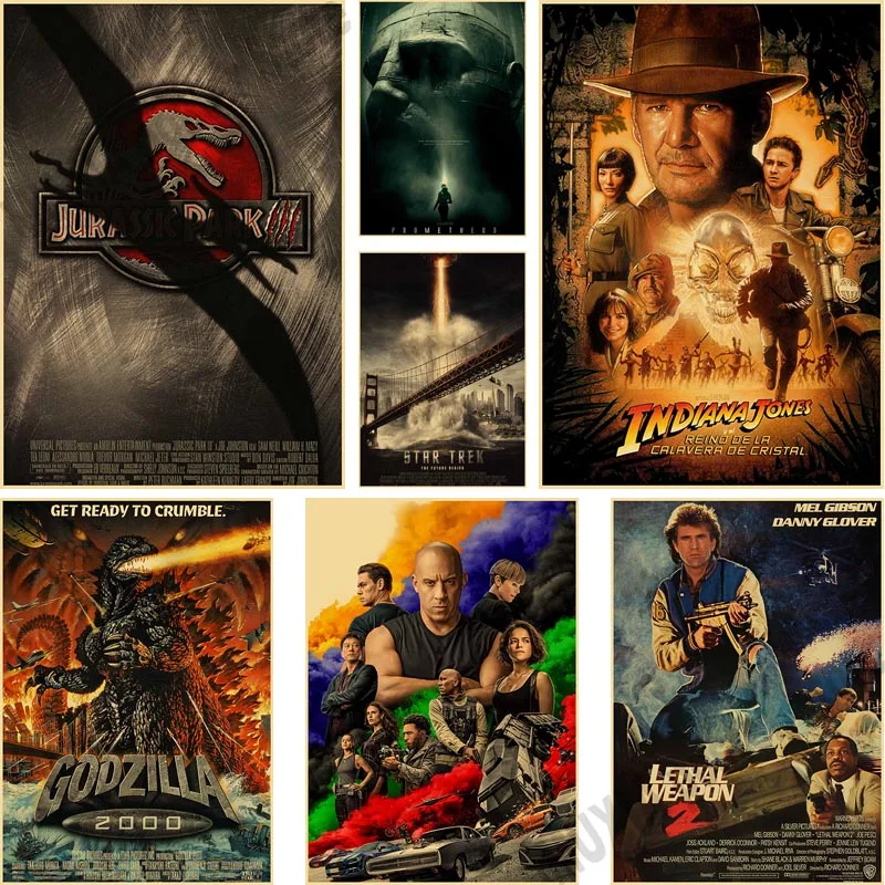 Vintage-Classic-Movie-Series-Posters-Kraft-Paper-Old-Movie-Poster-Wall ...