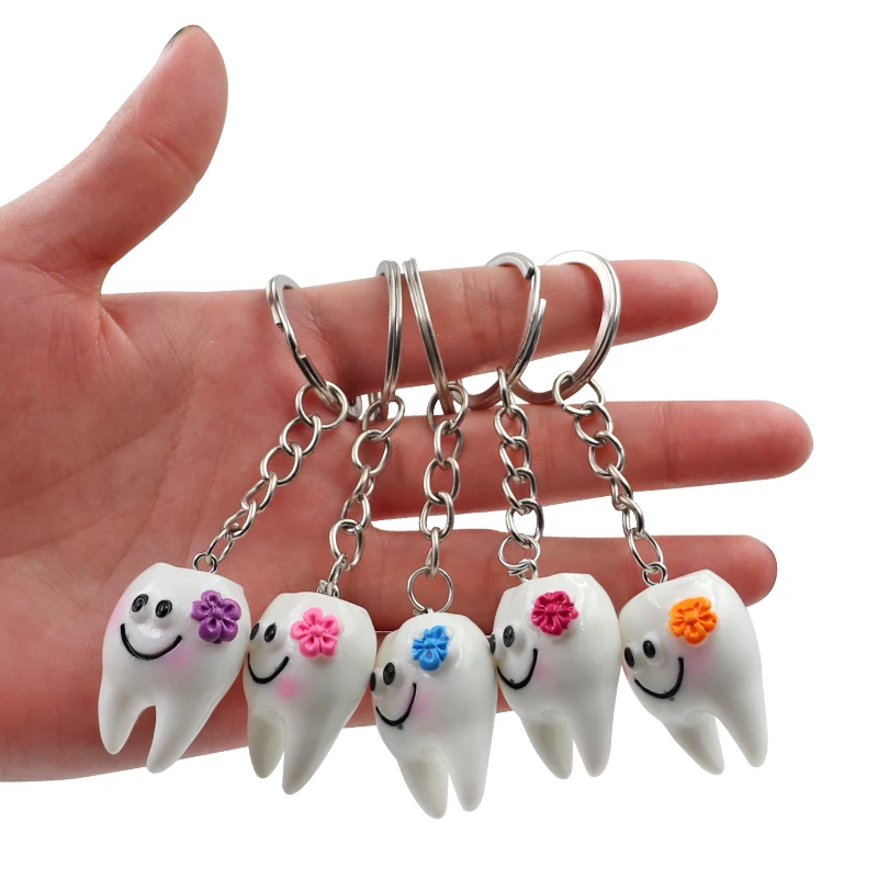 5pcs-Teeth-Model-Simulation-Key-Chain-Dental-Dentist-Gift-Cute-Fashion ...