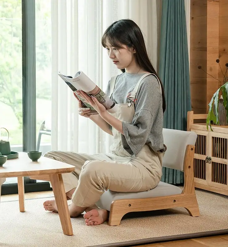 Damedai Japanese Floor Chair Wood Tatami Zaisu Legless, 60% OFF