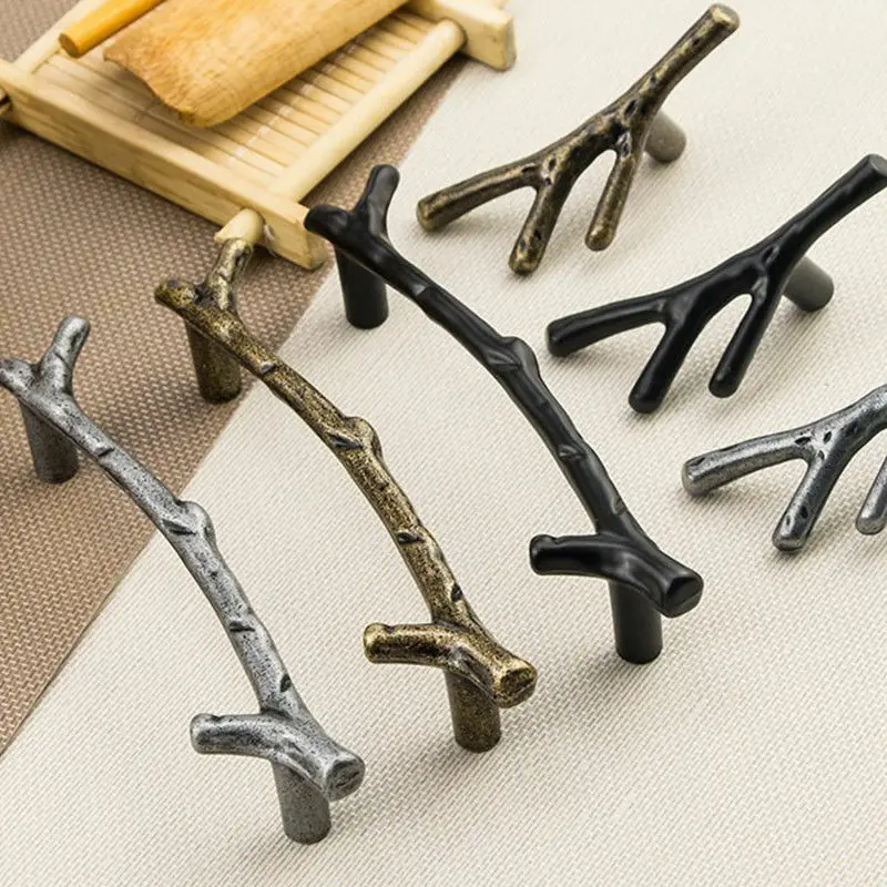 Zinc Alloy Furniture Handle Drawer Pulls Tree Branch Door Handles Twig ...
