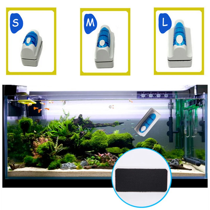 Magnetic-Aquarium-Fish-Tank-Brushes-Floating-Clean-Glass-Window-Algae ...