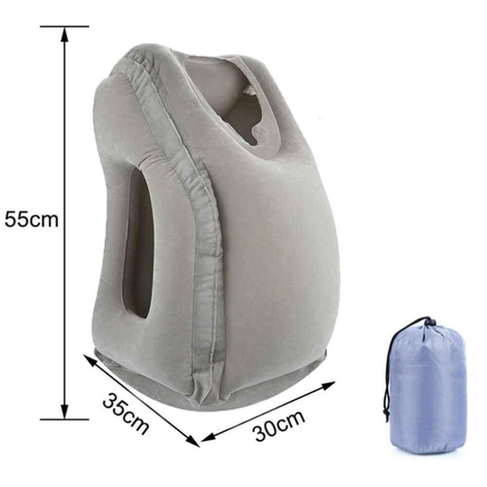 Upgraded Inflatable Air Cushion Travel Pillow Headrest Chin Support ...