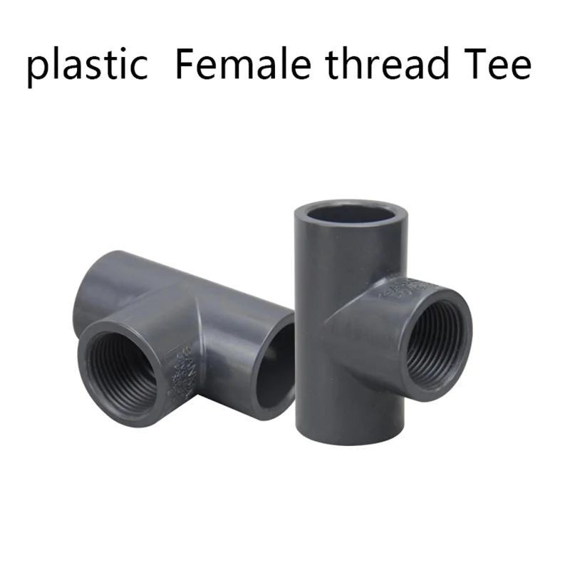 Female-Thread-Tee-Joint-PVC-Water-Pipe-Connector-Home-Garden-Irrigation ...
