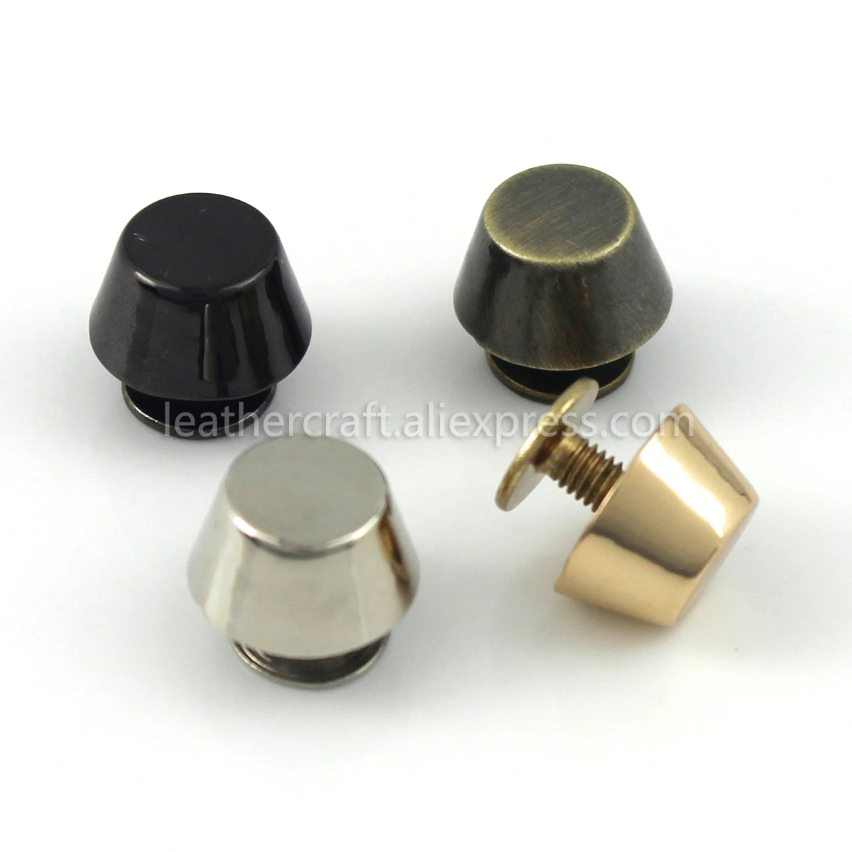 RIVET,Gun Black--Clou métallique en forme de seau 11mm, 4 pièces ...