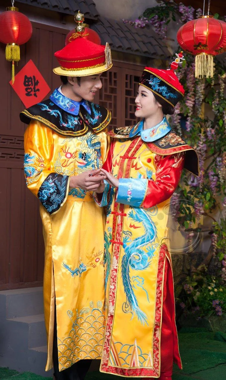 Old-Chinese-Emperor-Costume-Vintage-Empress-Of-China-Qing-Dynasty-Men ...