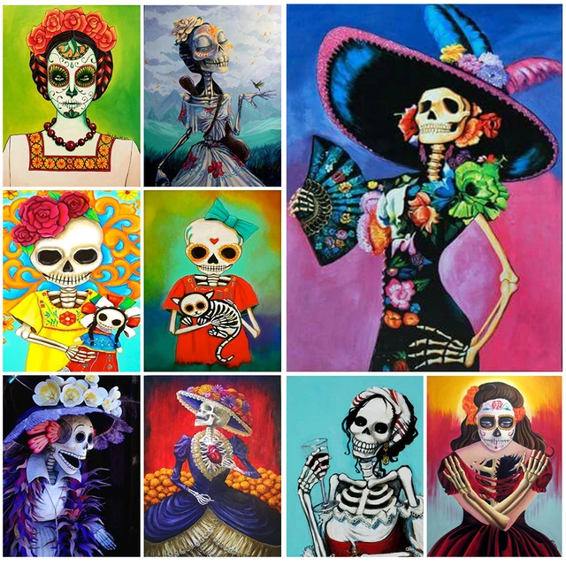 Mexican Women Skeleton Art
