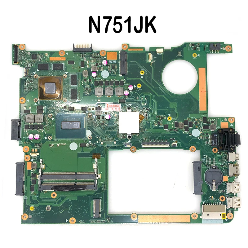 N751jk placa mãe do portátil para asus n751jk n751j n751 teste original ...
