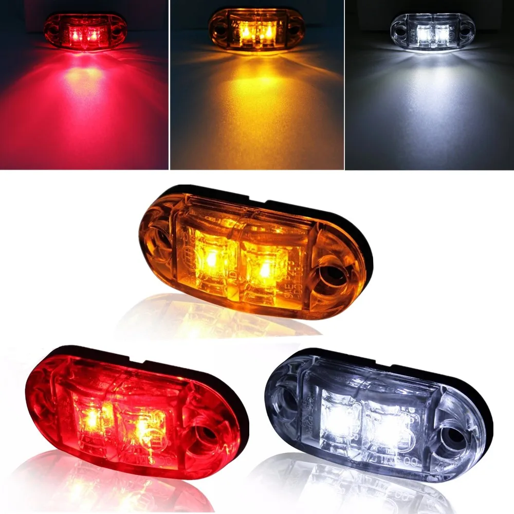 Warning-Lights-LEDs-Marker-Lights-LED-Truck-Trailer-Oval-Clearance-Side ...