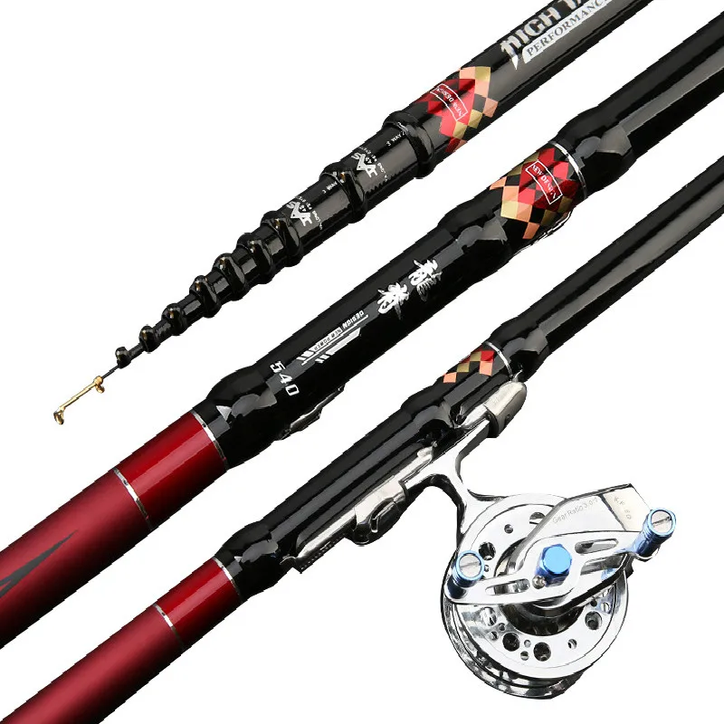 4.5m 5.4m 6.3m 7.2m Front end Fishing Rod Three Positition Telescopic ...