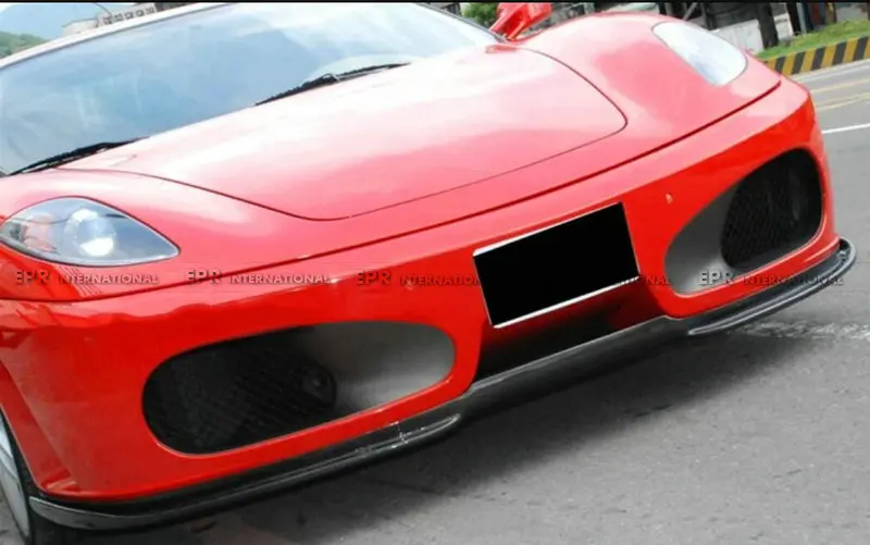 For Ferrari F430 P TYPE Carbon Glossy Front Lip Bumper Under Spoiler ...
