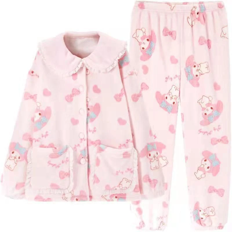Kawaii Sanrio Plush Clothing Cartoon My Melody Pajamas Cute Beauty ...