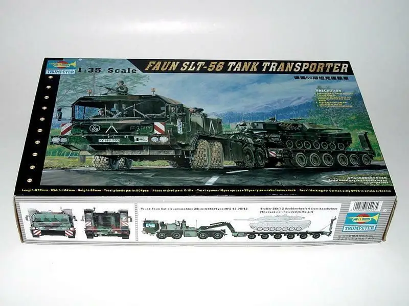 Trumpeter 00203 1/35 Faun elefant SLT-56 panzer transporter, Kit de modelos