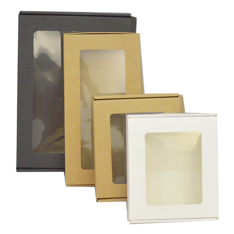 10 Pcs Big Gift Box For Packaging Brown Kraft Craft Rectangle Packing ...