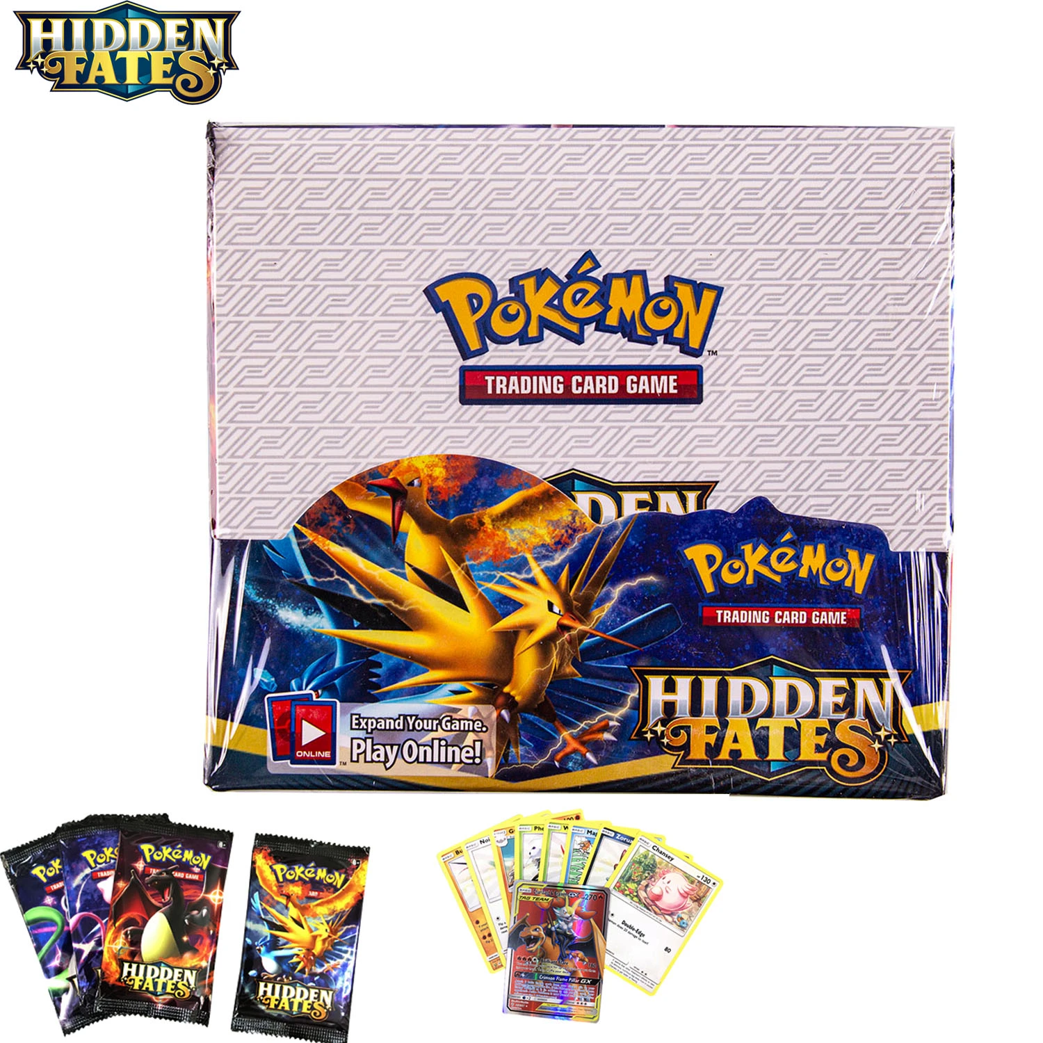 324pcs Pokemon Cards English Booster Box Hidden Fates