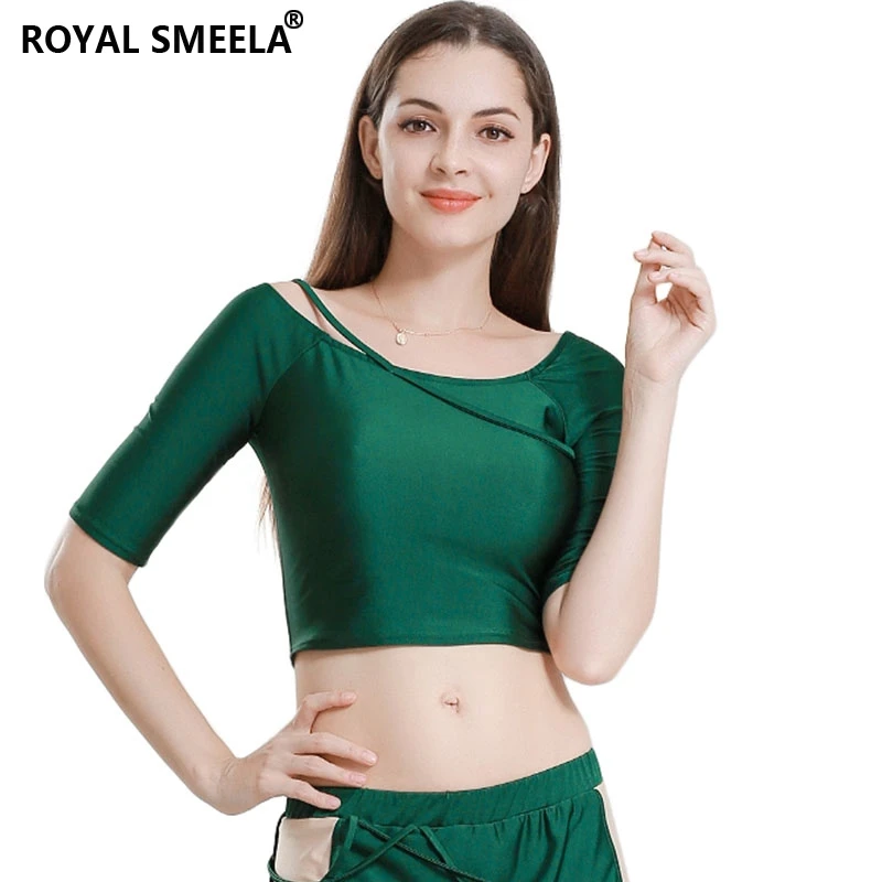Green Crop Top belly dance top for women daily casual tops sexy tops ...