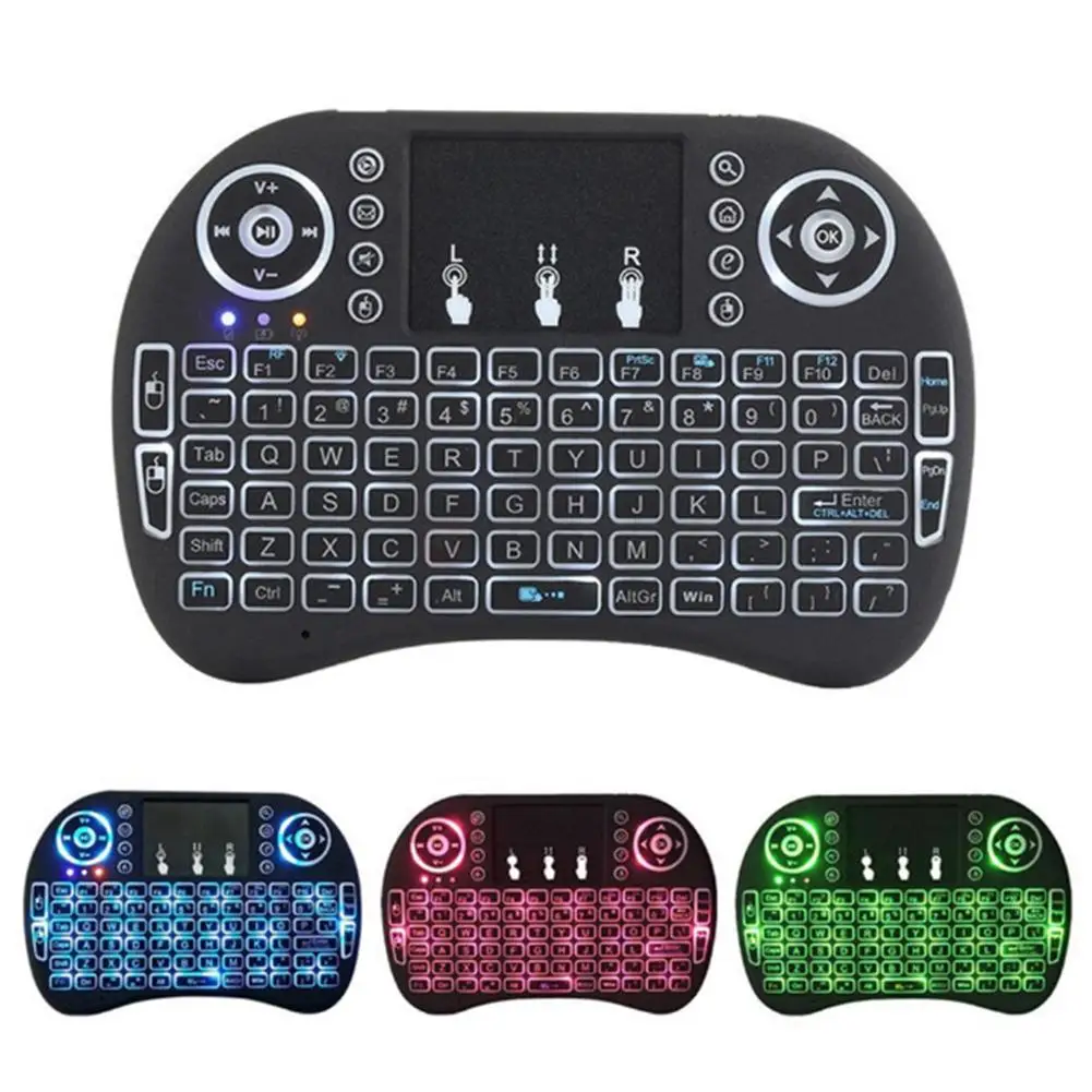 Portátil i8 Mini teclado inalámbrico 2,4G teclado táctil para juegos ...
